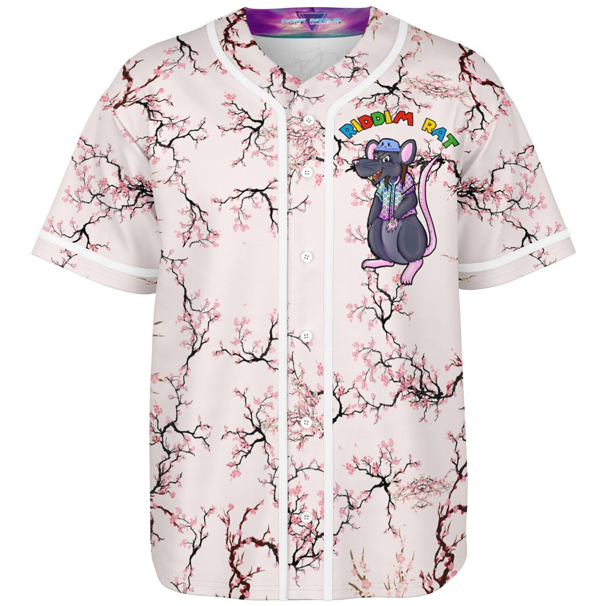 Riddim Rat Sakura Cherry Blossom Rave Base Ball Jersey – DopeDesignClothing