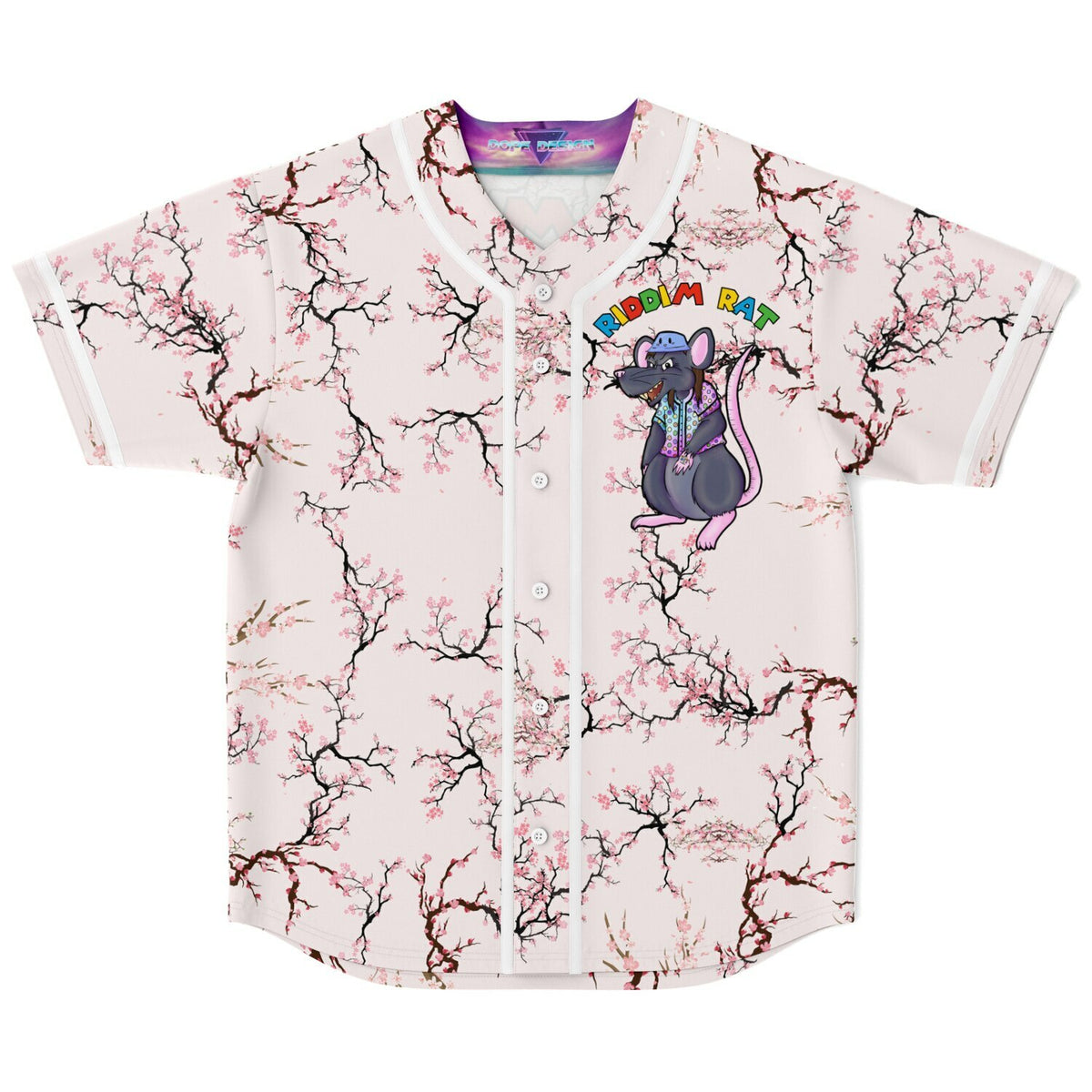 Riddim Rat Sakura Cherry Blossom Rave Base Ball Jersey – DopeDesignClothing